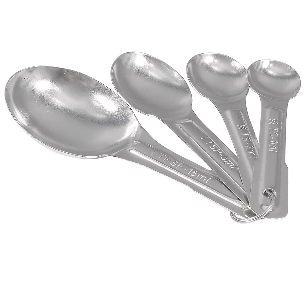 Winco MSP-4P 4 Piece Measuring Spoon Set, Stainless