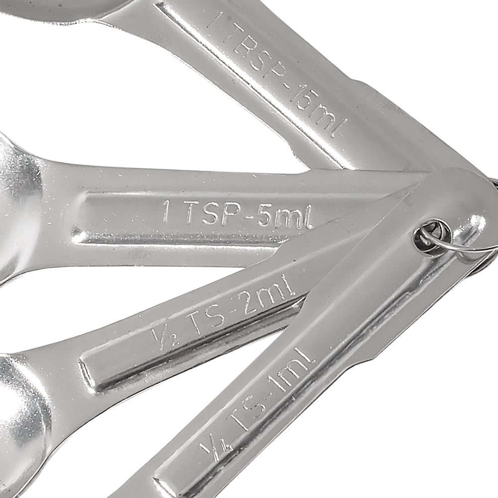 Winco MSP-4P 4 Piece Measuring Spoon Set, Stainless