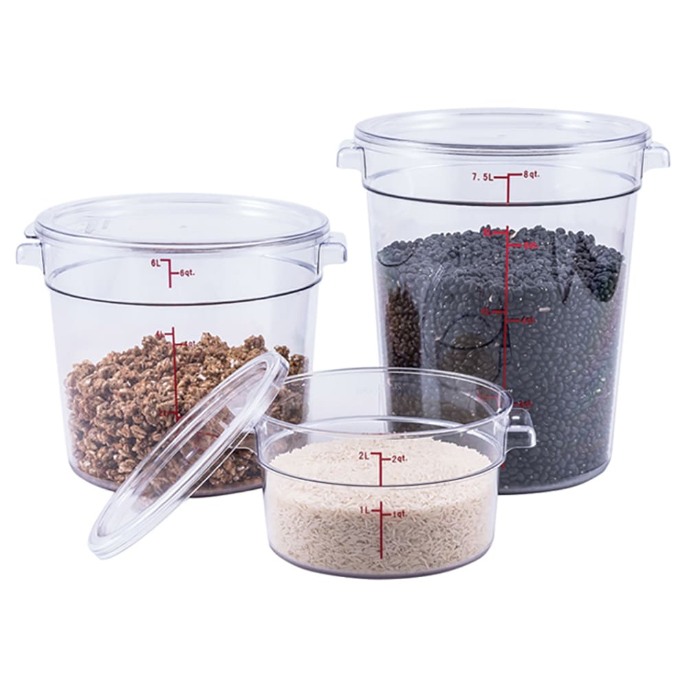 Winco PCRC-68C Round Cover for 6 & 8 qt Storage Containers ...