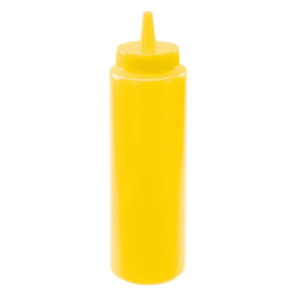 Winco PSB-08Y 8 oz Plastic Squeeze Bottle, Yellow