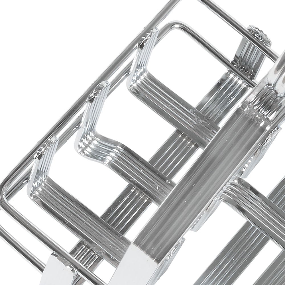 Winco WH-7 3 Compartment Square Condiment Caddy - Chrome Plated Metal
