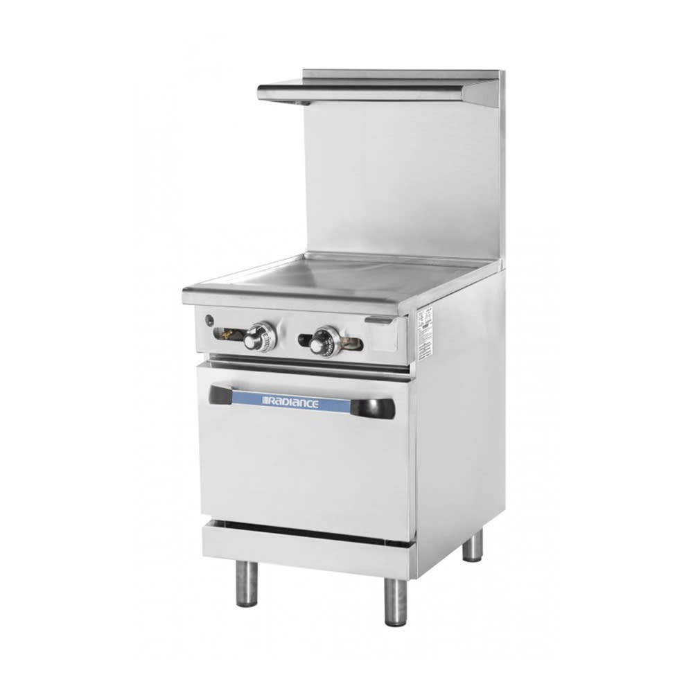 Turbo Air TAR-24G 24" Gas Range w/ Full Griddle & Space Saver Oven ...