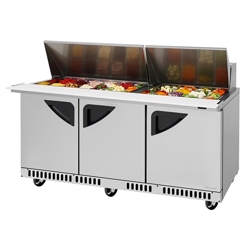 Turbo Air TST-72SD-30-FB-N 72 5/8" Sandwich/Salad Mega Top Prep Table w ...