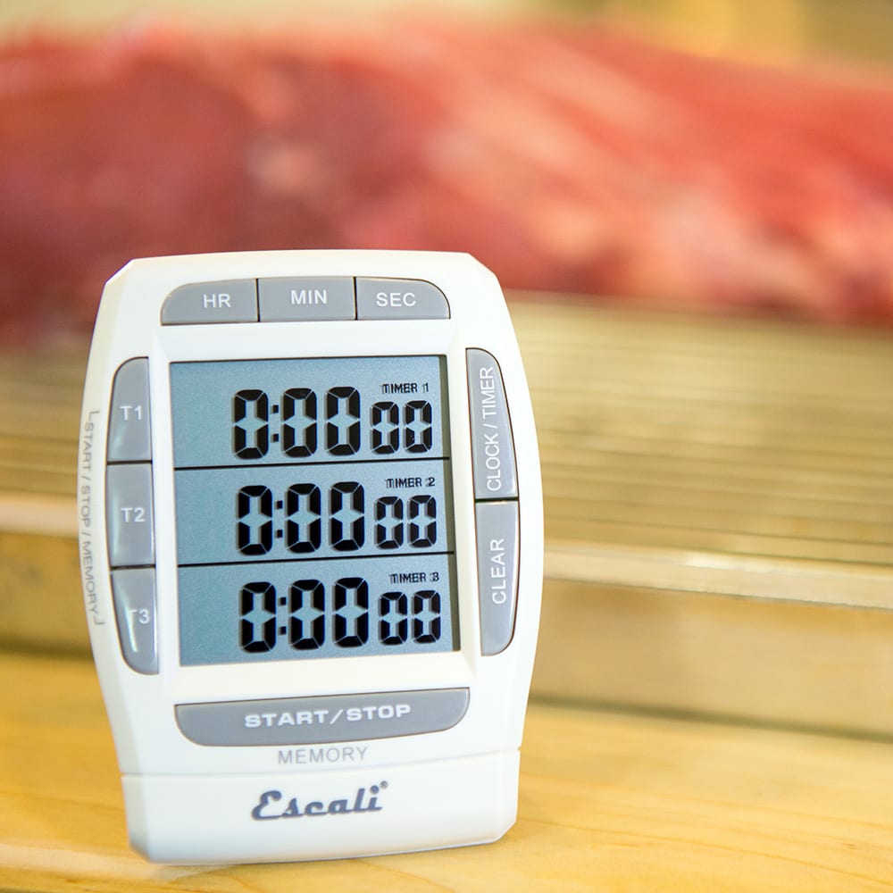 San Jamar TMDGTE Escali 3 Event Digital Timer w/ Hour, Minute, & Second Timing - 3 1/4" x 2 1/4 ...