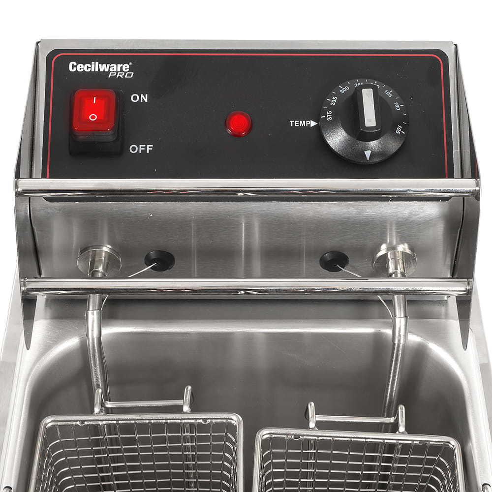 Cecilware Pro EL25 Countertop Electric Fryer - (1) 15 lb Vat, 240v/1ph