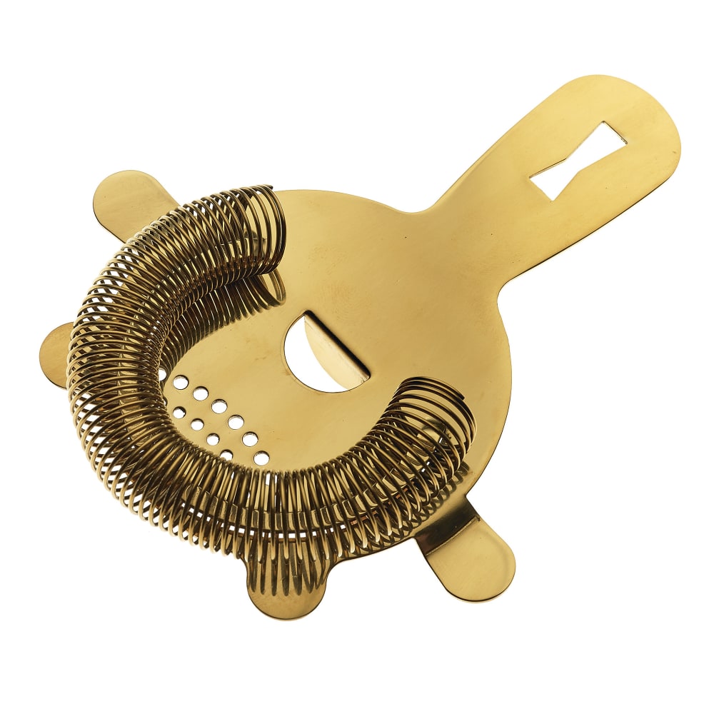 Barfly M37071GD 5 5/8" Spring Bar Strainer, Gold