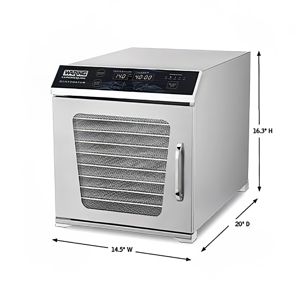 Waring WDH10 Single Zone Dehydrator w/ (10) Racks - Stainless, 120v
