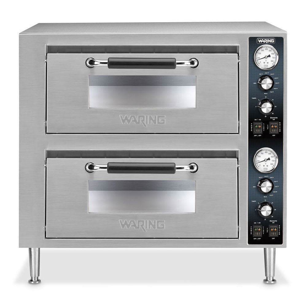 Waring WPO750 Countertop Pizza Oven - Double Deck, 240v/1ph