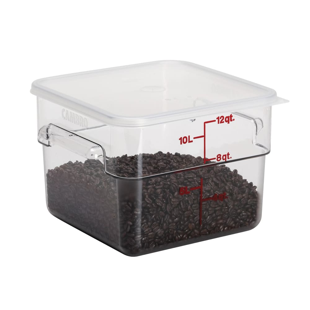 Cambro 12SFSCW135 12 qt CamSquare® Food Container - Polycarbonate, Clear