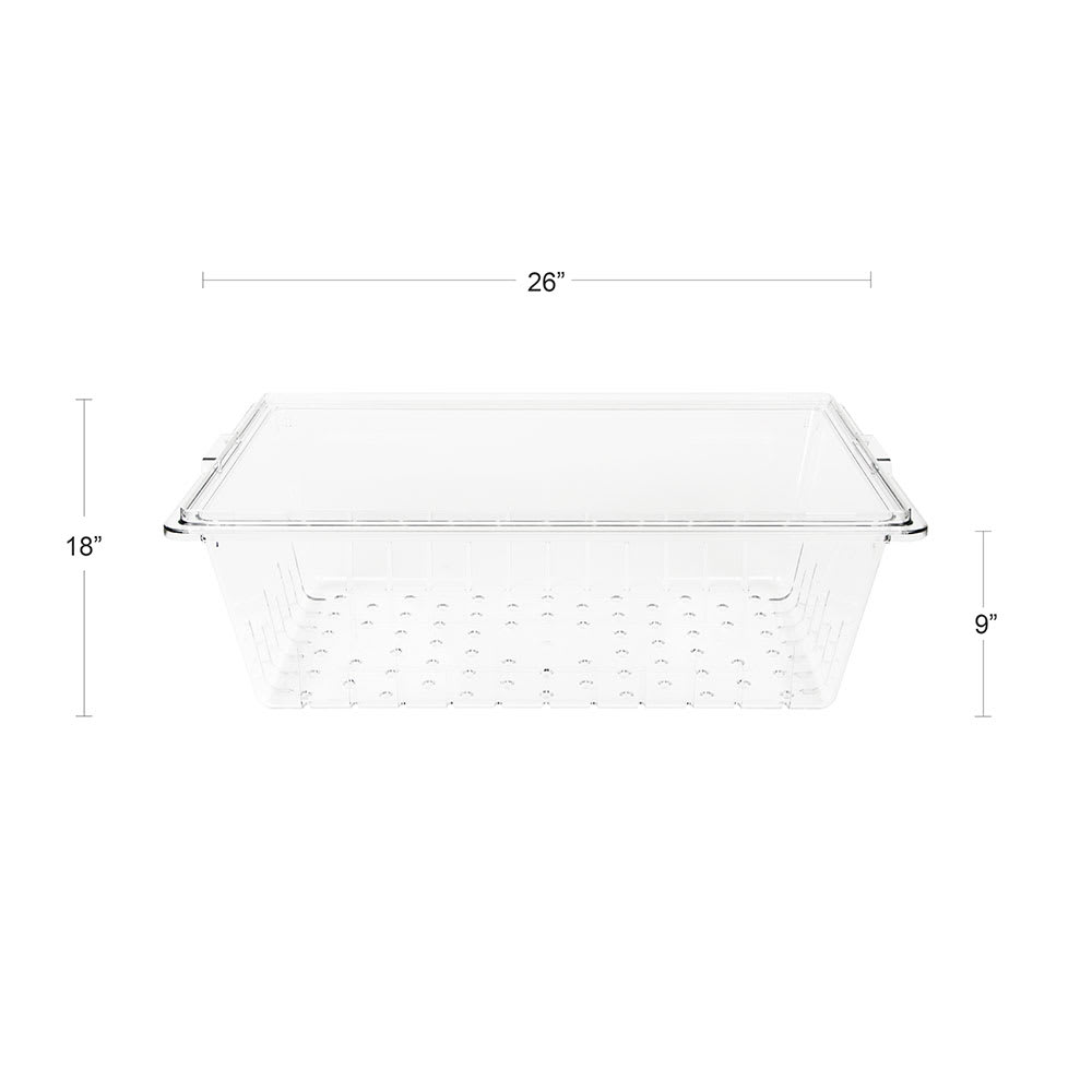 Cambro 18268CLRCW135 Camwear Colander - Full Size, 8"D, Clear