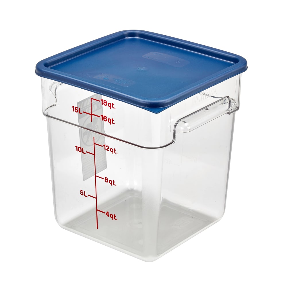 Cambro 18SFSCW135 18 qt CamSquare® Food Container - Polycarbonate, Clear