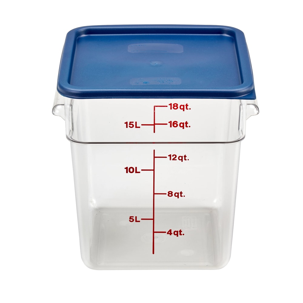 Cambro 18SFSCW135 18 qt CamSquare® Food Container - Polycarbonate, Clear