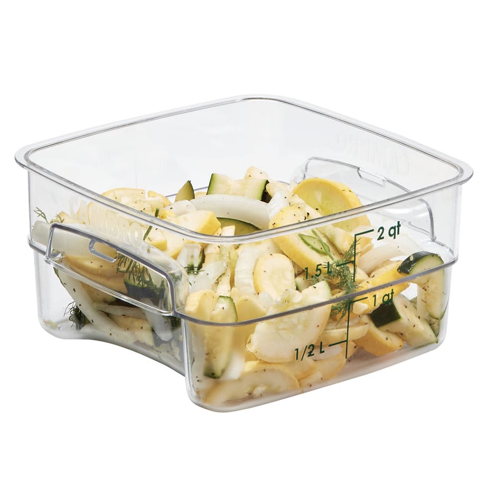 Cambro 2SFSPROCW135 2 qt CamSquare® FreshPro Food Container ...