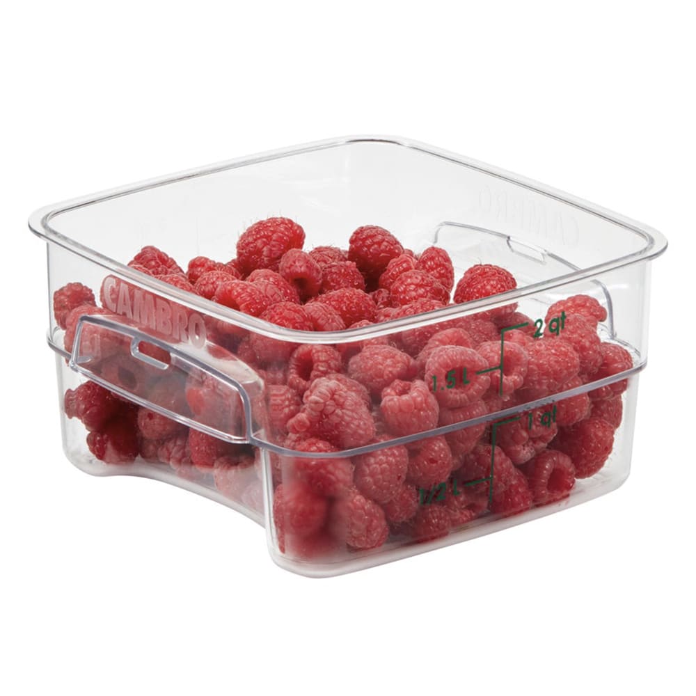 Cambro 2SFSPROCW135 2 qt CamSquare® FreshPro Food Container ...