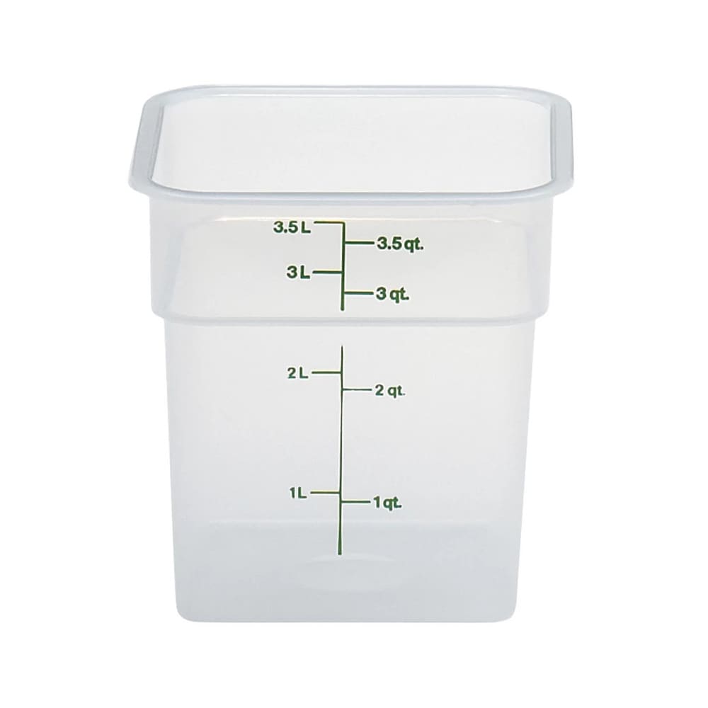 Cambro 4SFSPP190 4 qt CamSquare® Food Container - Plastic, Translucent