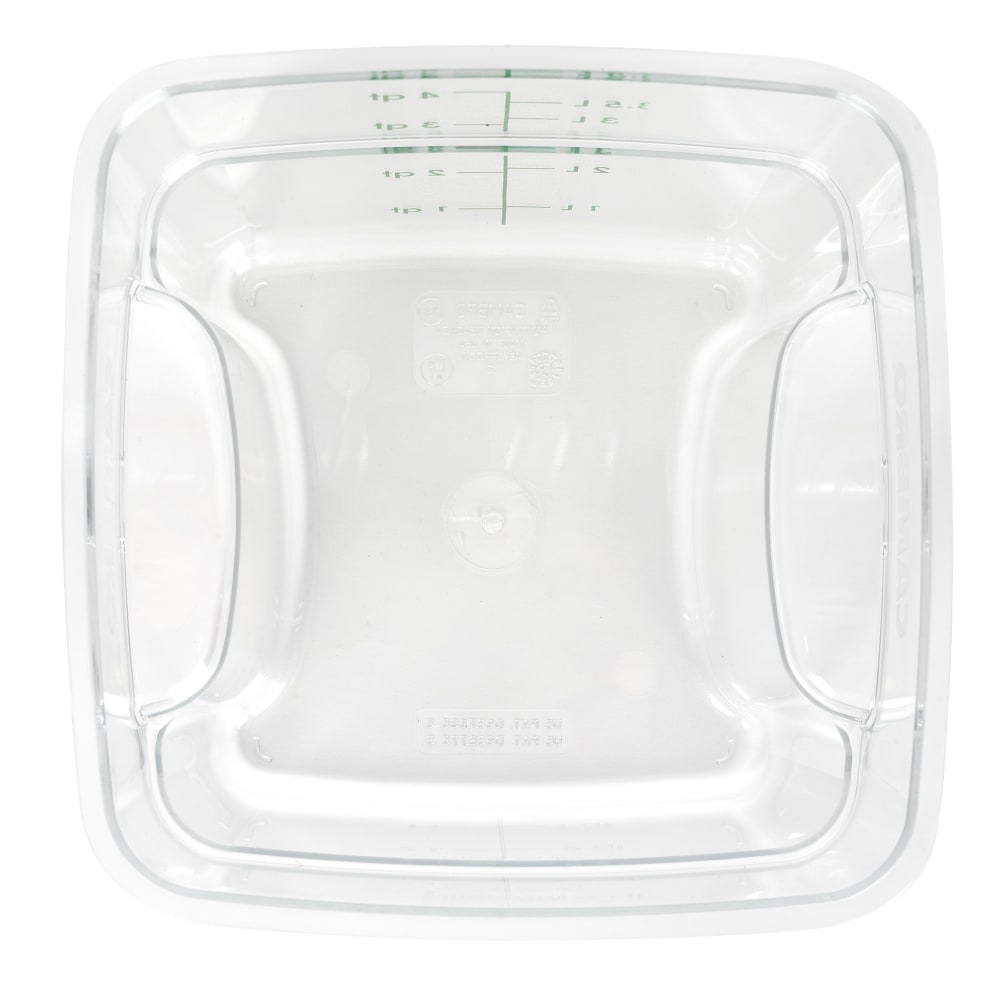 Cambro 4SFSPROCW135 4 qt CamSquare® FreshPro Food Container ...