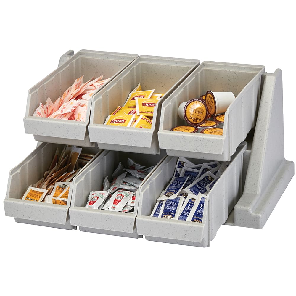 Cambro 6RS6480 Condiment Organizer w/ (6) Bins - Gray