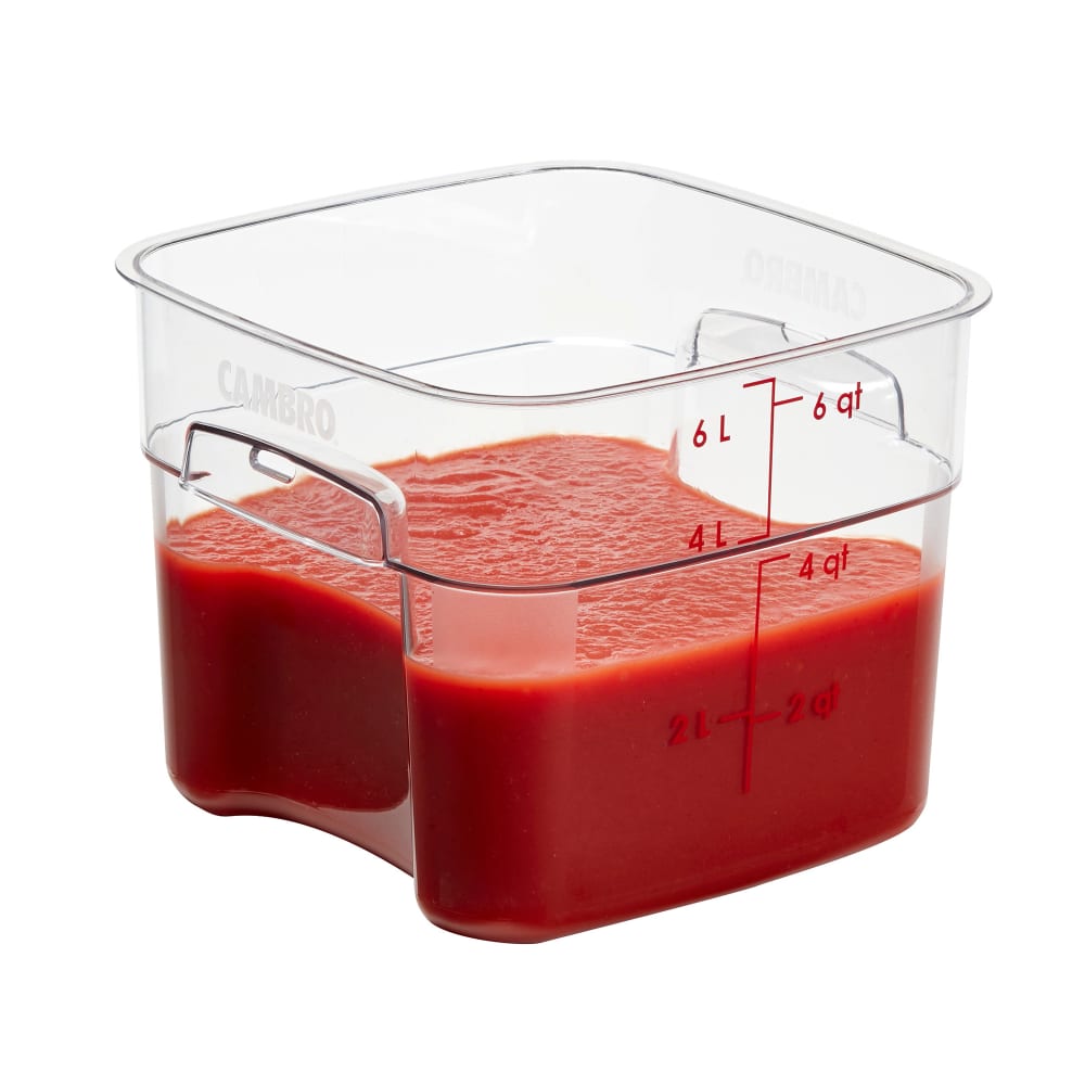 Cambro 6SFSPROCW135 6 qt CamSquare® FreshPro Food Container ...