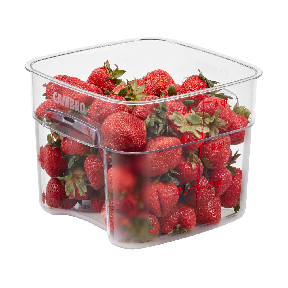 Cambro 6SFSPROCW135 6 qt CamSquare® FreshPro Food Container ...
