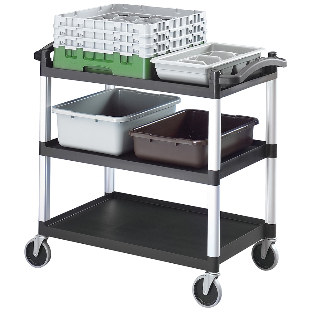 Cambro BC340KD110 3 Level Polymer Utility Cart w/ 400 lb Capacity ...