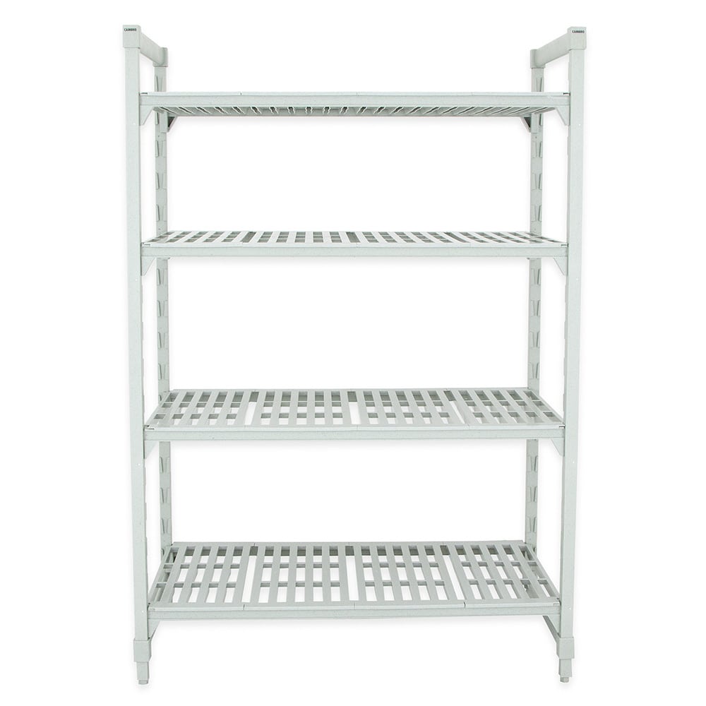 Cambro CPU216084V4PKG Polymer Louvered Shelving Unit - 60"L x 21"W x 84"H