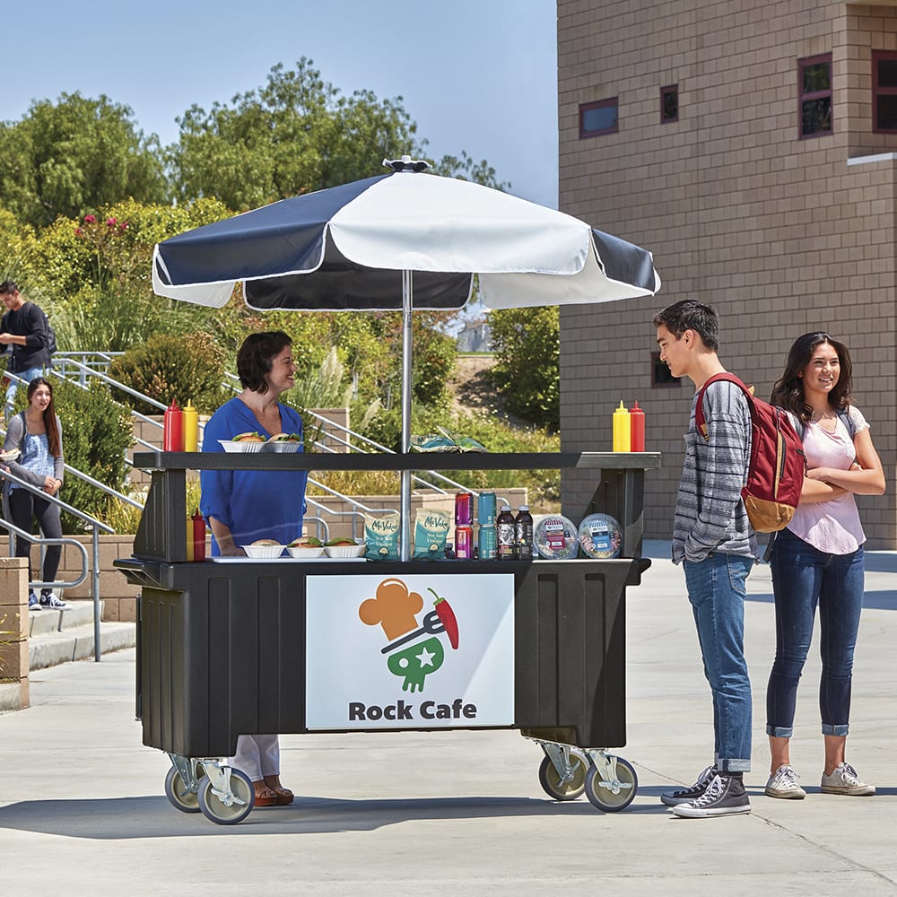 Cambro CVC724-110 Food Cart w/ Cover & Cutting Board, 74 1/4"L x 31 3/4 ...