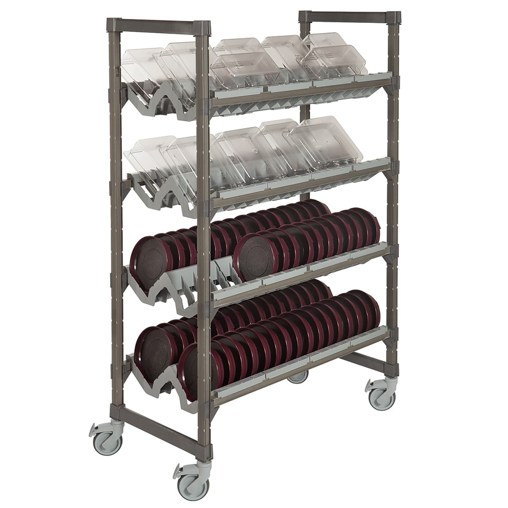 Cambro EMU244878PDPKG 4 Level Mobile Angled Drying Rack for Kitchenware ...