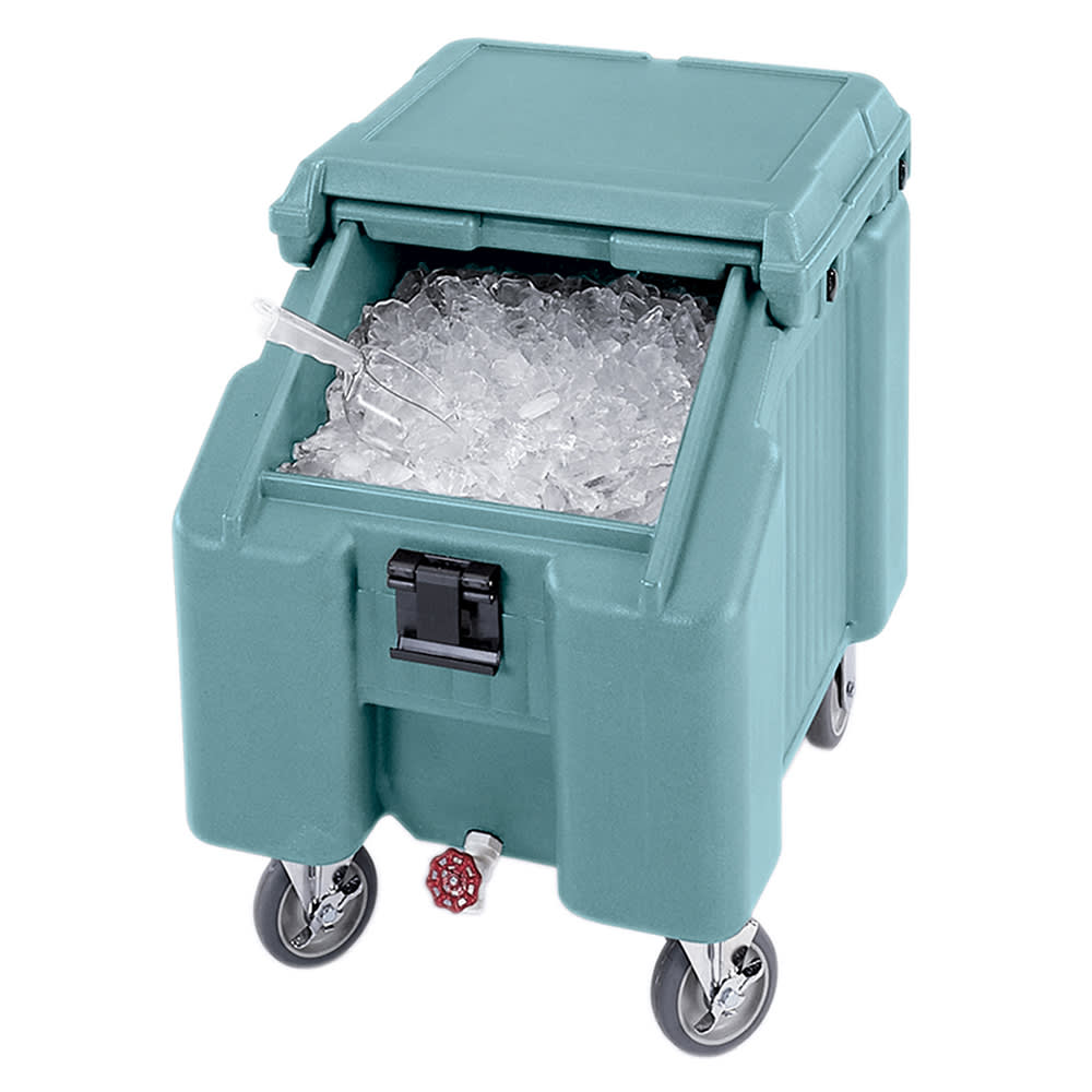 Cambro ICS100L401 100 lb Insulated Mobile Ice Caddy - Plastic, Slate Blue