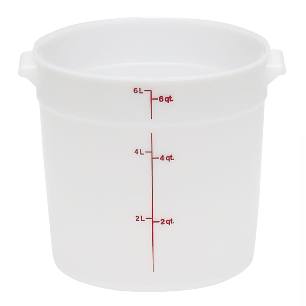 Cambro RFS6148 6 qt Round Storage Container - Natural White