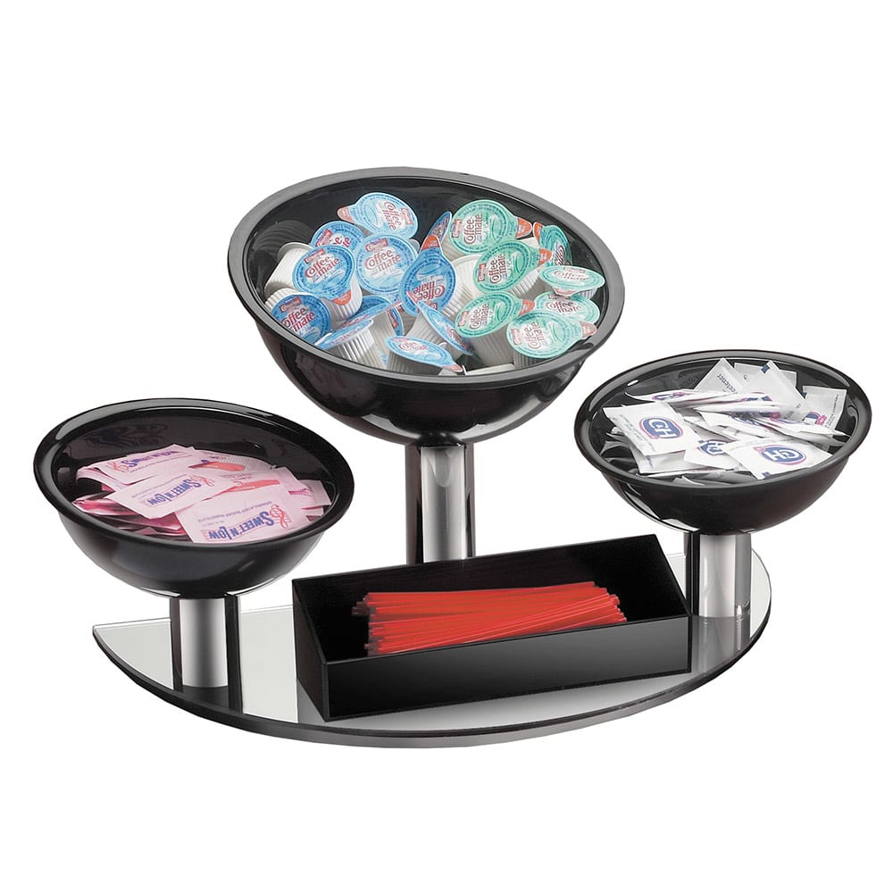 Cal-Mil 1092 Condiment Organizer w/ (4) Bins - Black