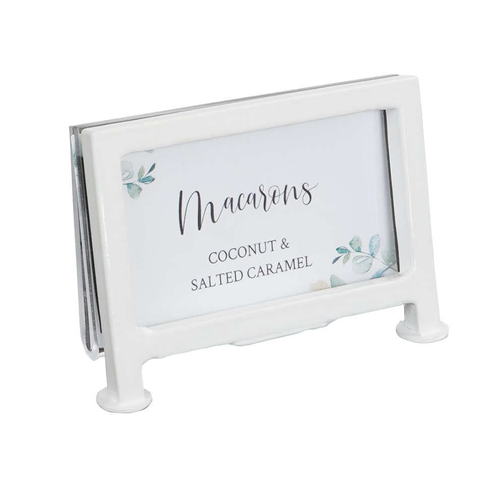 Cal-Mil 1262-15 Tabletop Menu Card Holder - 3 1/2" x 2", Acrylic/White ...