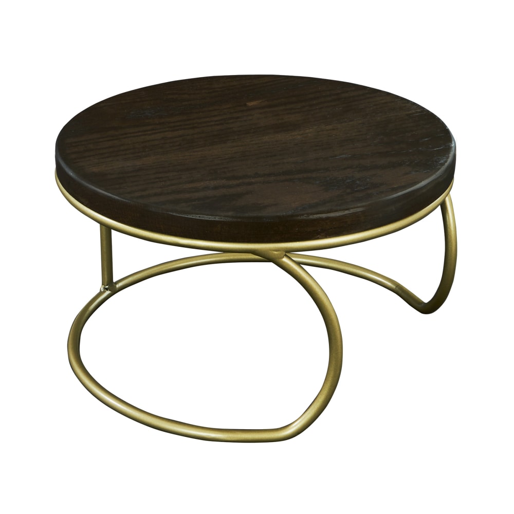 Cal-Mil 22425-6-112 12" Round Display Riser - 6"H, Dark Stained Oak ...