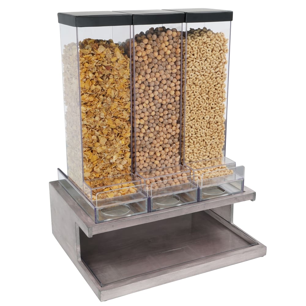 Cal-Mil 3434-110 Countertop Cereal Dispenser w/ (3) 10 Liter Hoppers