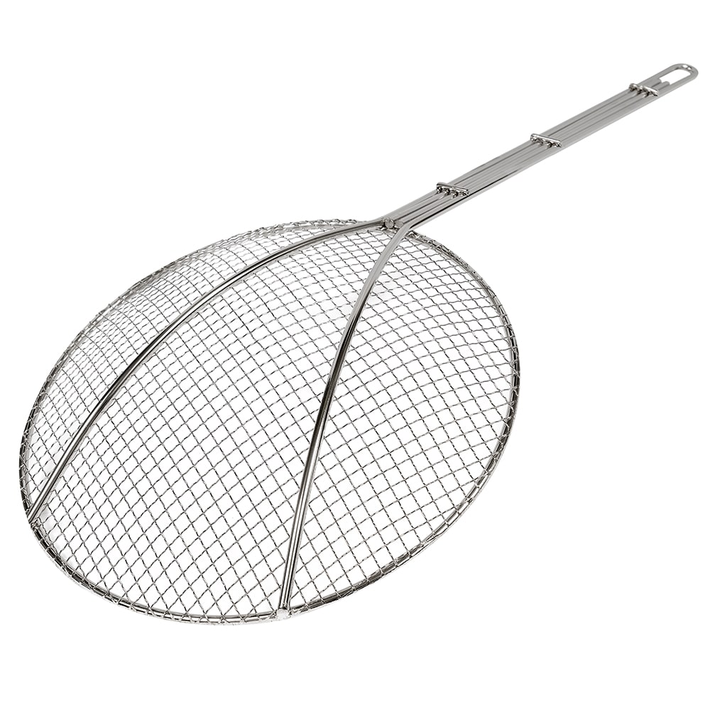Browne 1309T 9" Round Skimmer w/ Long Hooked Handle, Square Mesh