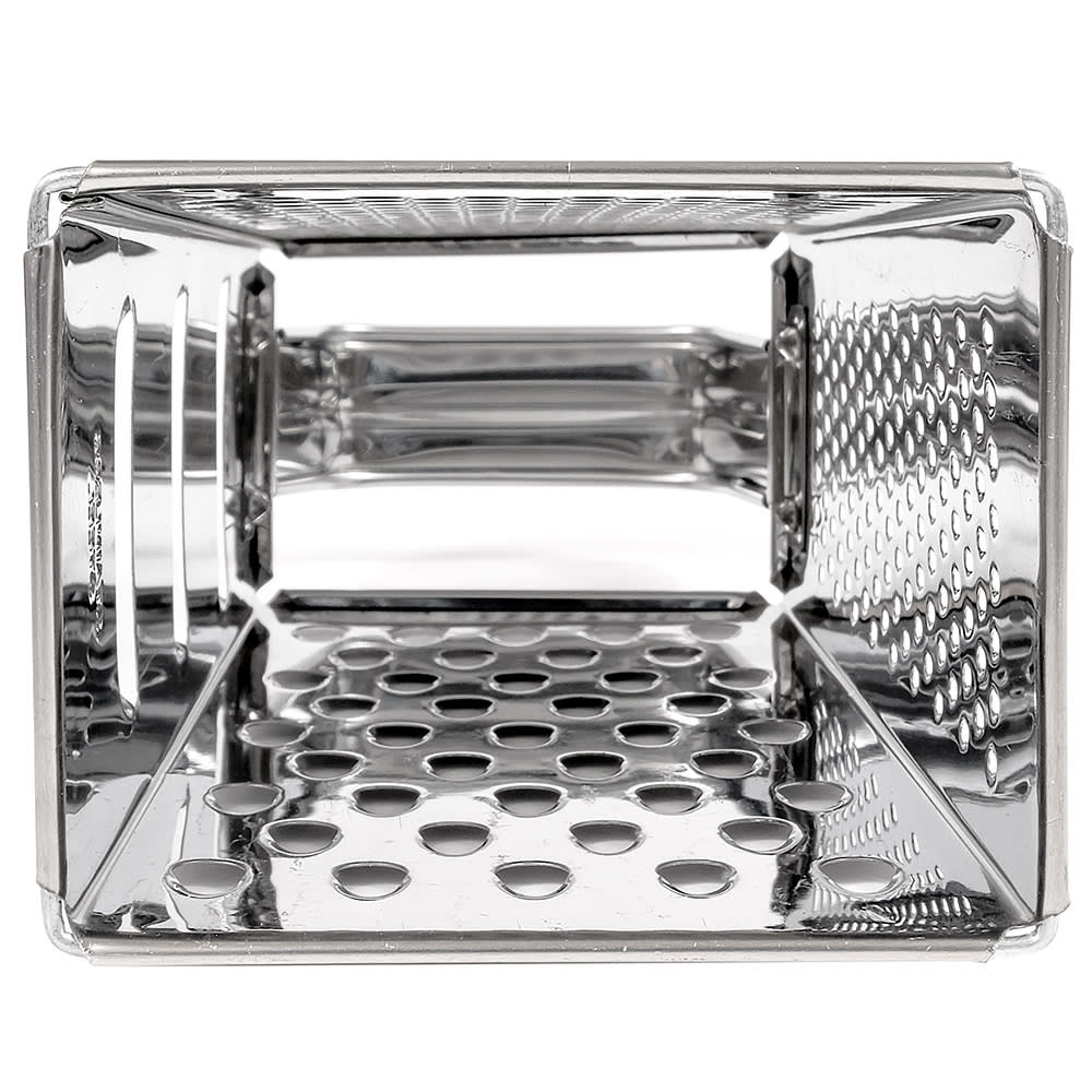 Browne 3199 Square Cheese Grater, 2 Grating & 2 Slicing Surfaces, Stainless