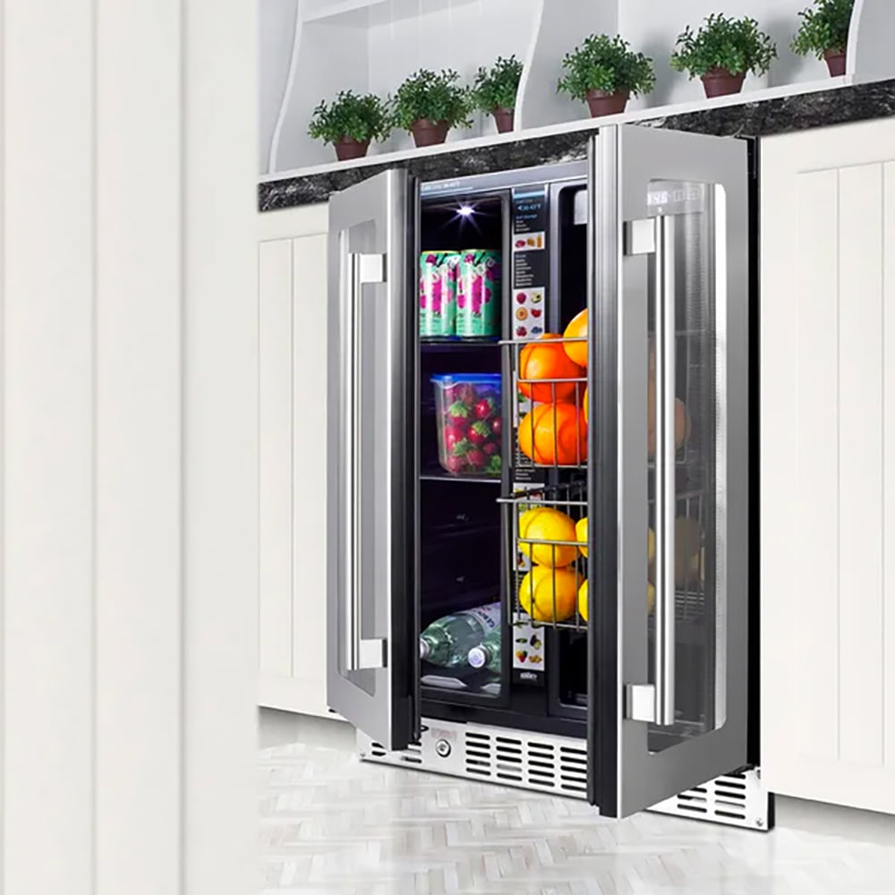 Summit ALFD24WBVPANTRY 4.6 cu ft Dual Zone Undercounter Produce ...