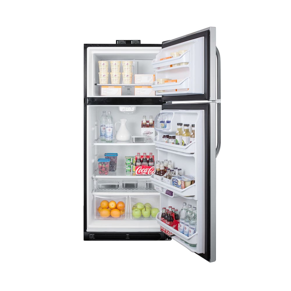 Summit BKRF21SS 30" Break Room Refrigerator/Freezer - Black/Stainless, 115v
