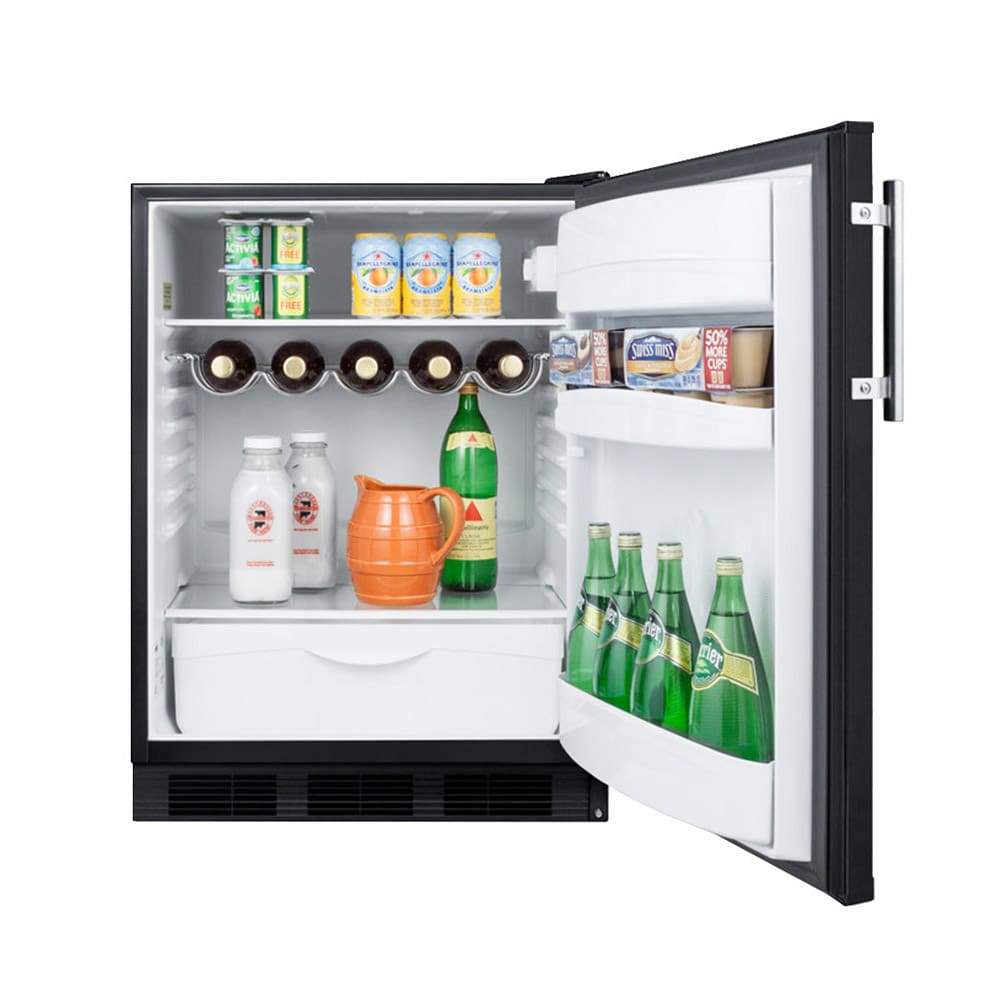 Summit FF63BK 24" Undercounter Refrigerator w/ Automatic Defrost, 5 1/2 ...
