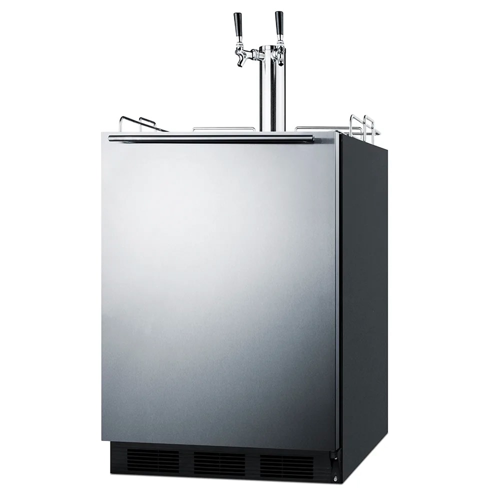 Summit SBC58BLBIADAWKDTWIN 24" Kegerator Wine Dispenser w/ (1) Keg ...