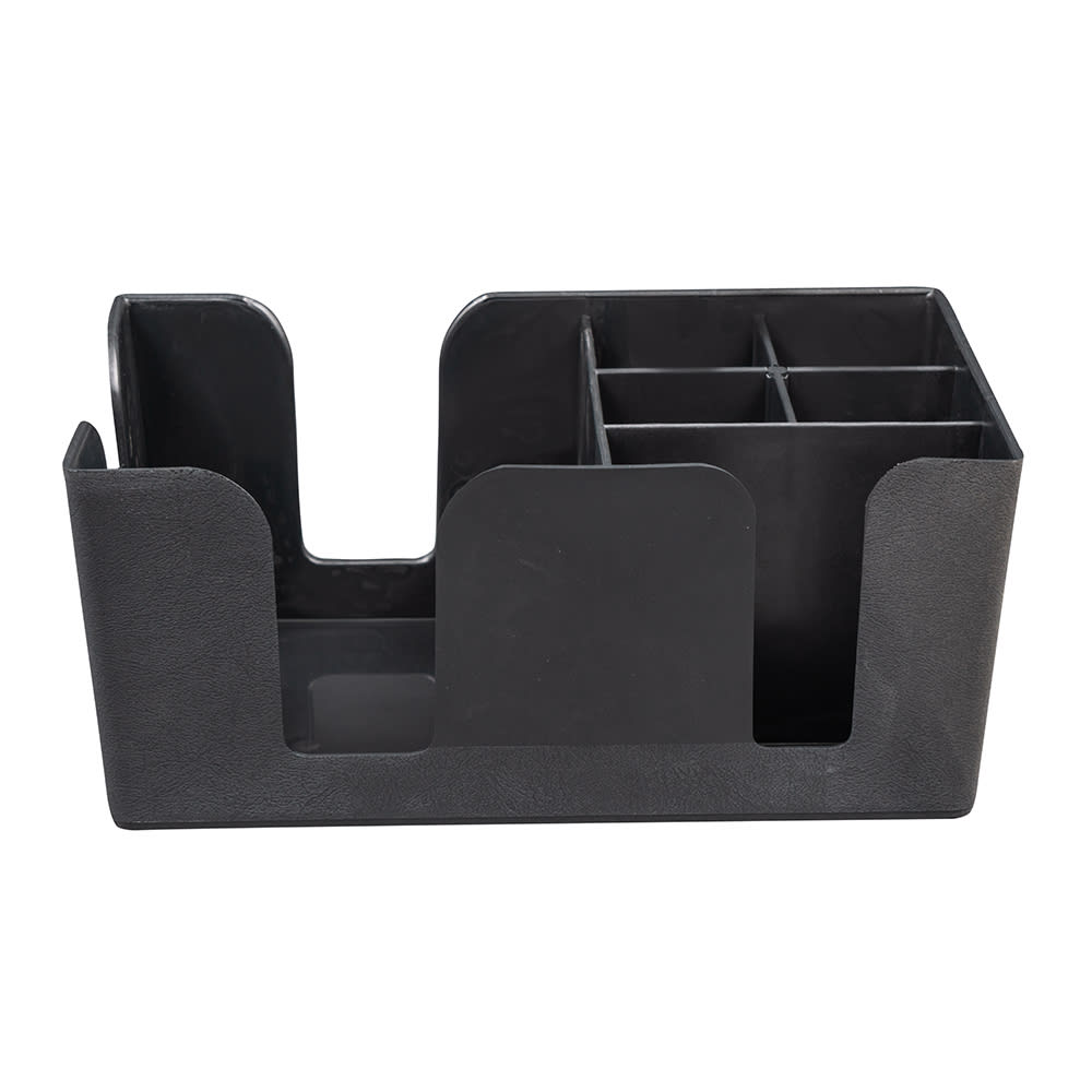 American Metalcraft BAR6 Plastic Bar Organizer w/ (6) Compartments, Black