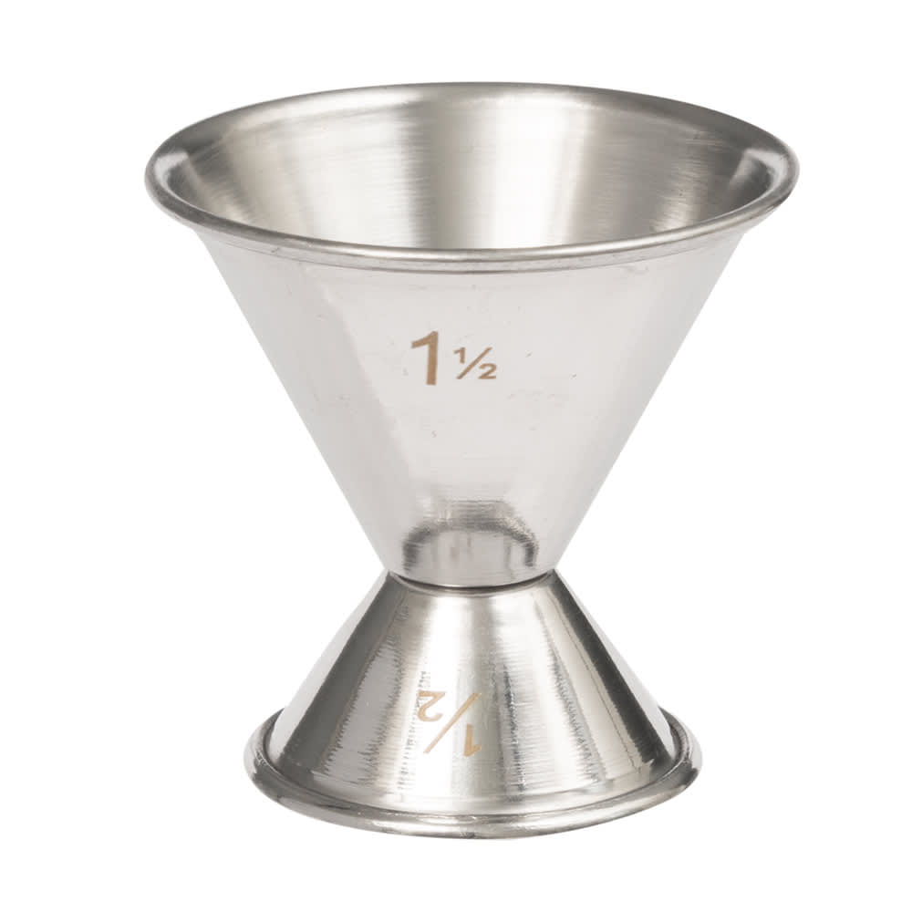 American Metalcraft J212 Double Jigger - 1/2 & 1 1/2 oz, Satin Stainless