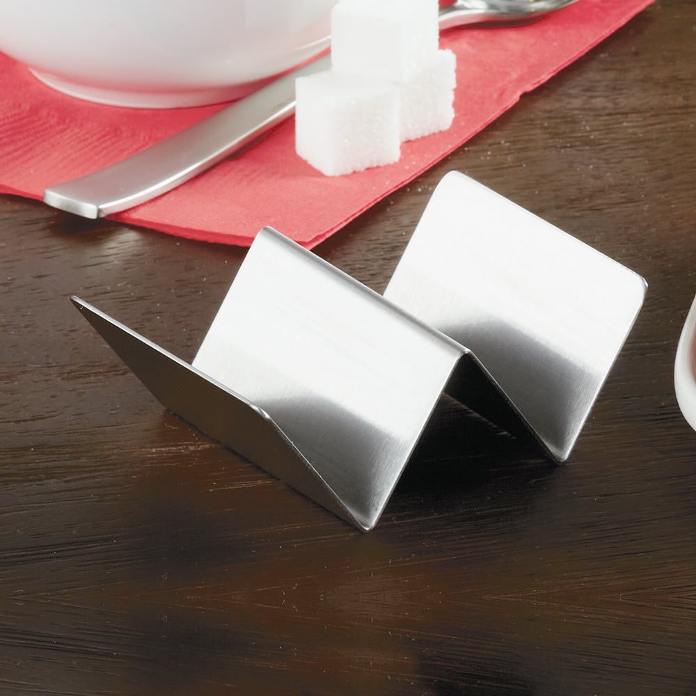American Metalcraft MTSH1 Mini Taco Holder - 1 to 2 Compartment, Stainless