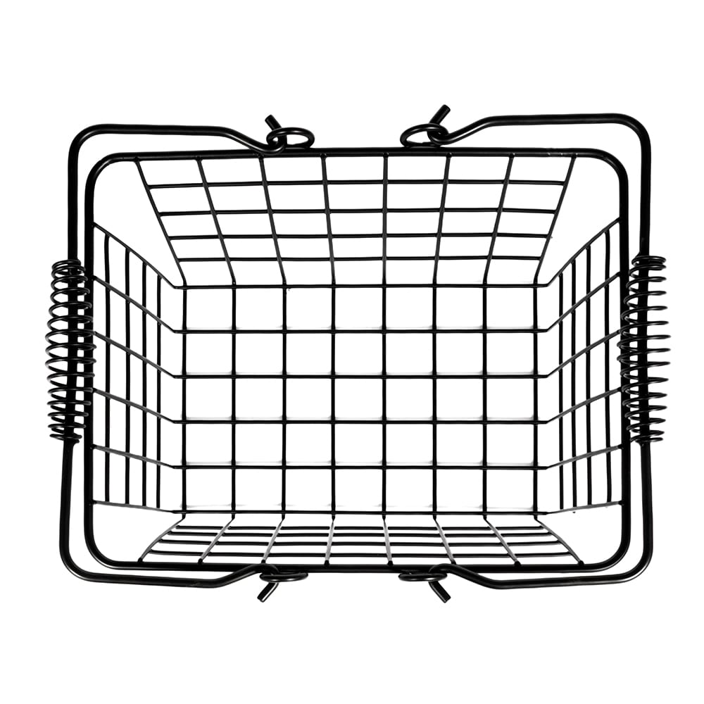 American Metalcraft RBHB975 Rectangular Basket w/ Double Handle, Wire/Black