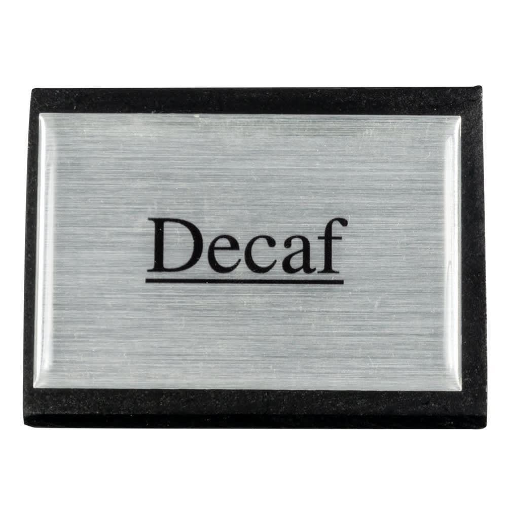 American Metalcraft SIGND4 Decaf Table Tent Sign - 1 3/4" x 3", Silver ...