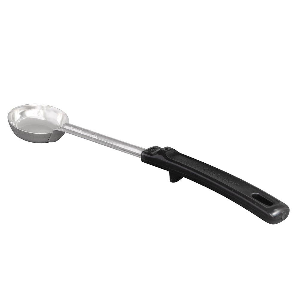 Vollrath 61147 1 oz Solid Spoodle - Black Poly Handle, Stainless