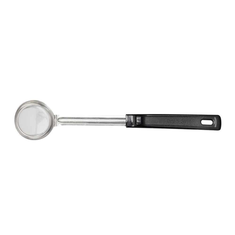Vollrath 61157 2 oz Solid Spoodle - Black Plastic Handle, Stainless