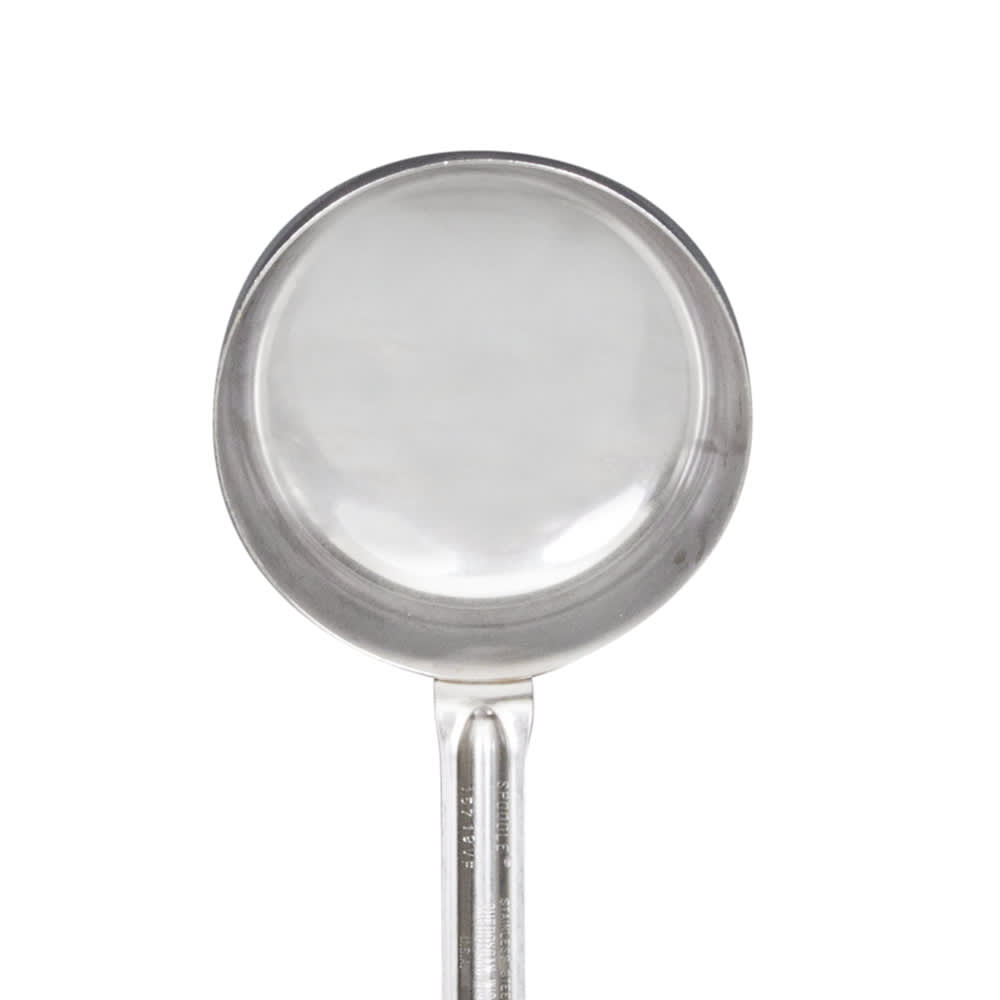 Vollrath 61182 8 oz Solid Spoodle - Black Poly Handle, Stainless