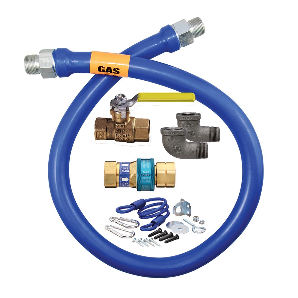 Dormont 16100KIT48 48" Gas Connector Kit w/ 1" Male/Male Couplings