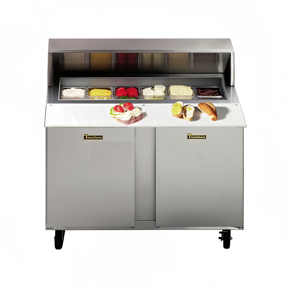 Traulsen UPT4812-LR 48" Sandwich/Salad Prep Table w/ Refrigerated Base ...