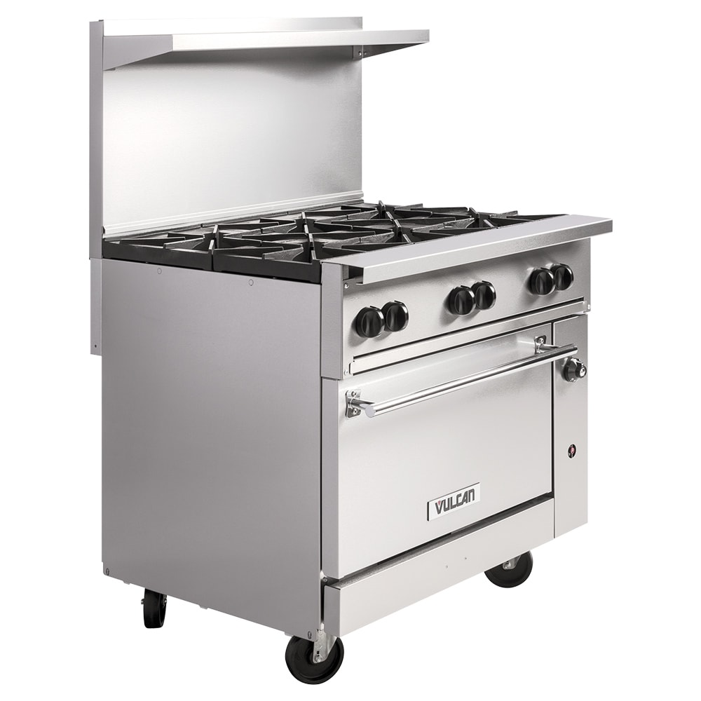 Vulcan 36C-6B 36" 6 Burner Gas Range w/ Convection Oven, Natural Gas